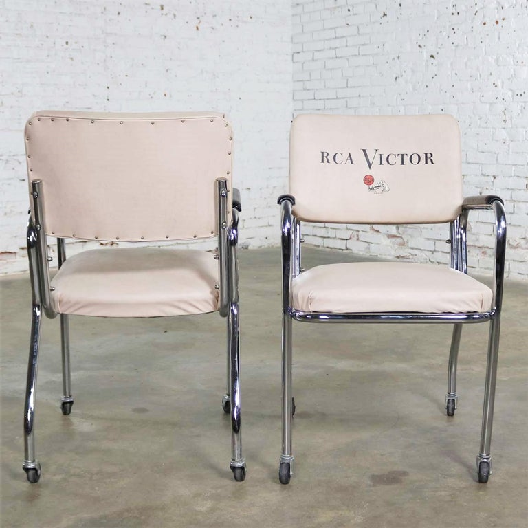 Pair of Art Deco Streamline Modern RCA Victor Chromcraft Advertising ...