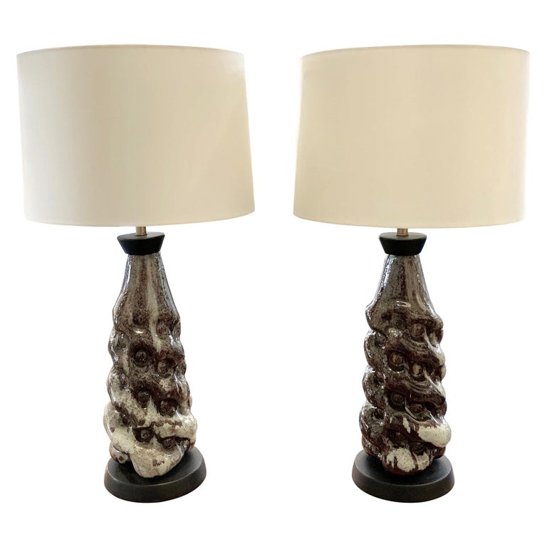 Vintage Pair of Murano Lamps For Sale at 1stDibs