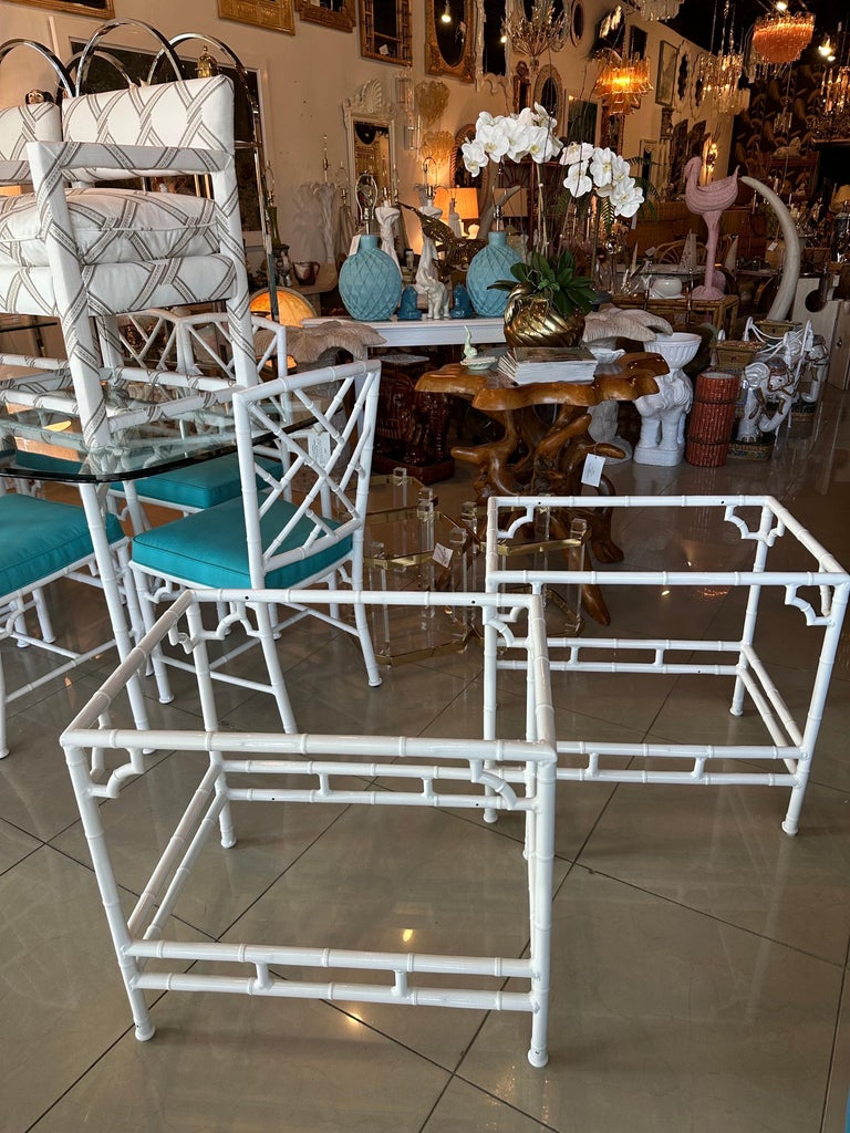 Vintage Pair Faux Bamboo Metal End Side Tables Patio Outdoor Newly ...