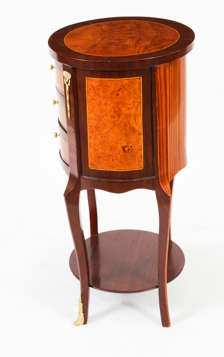 Vintage Pair French Circular Chests Bedside Cabinets Late 20th Century ...
