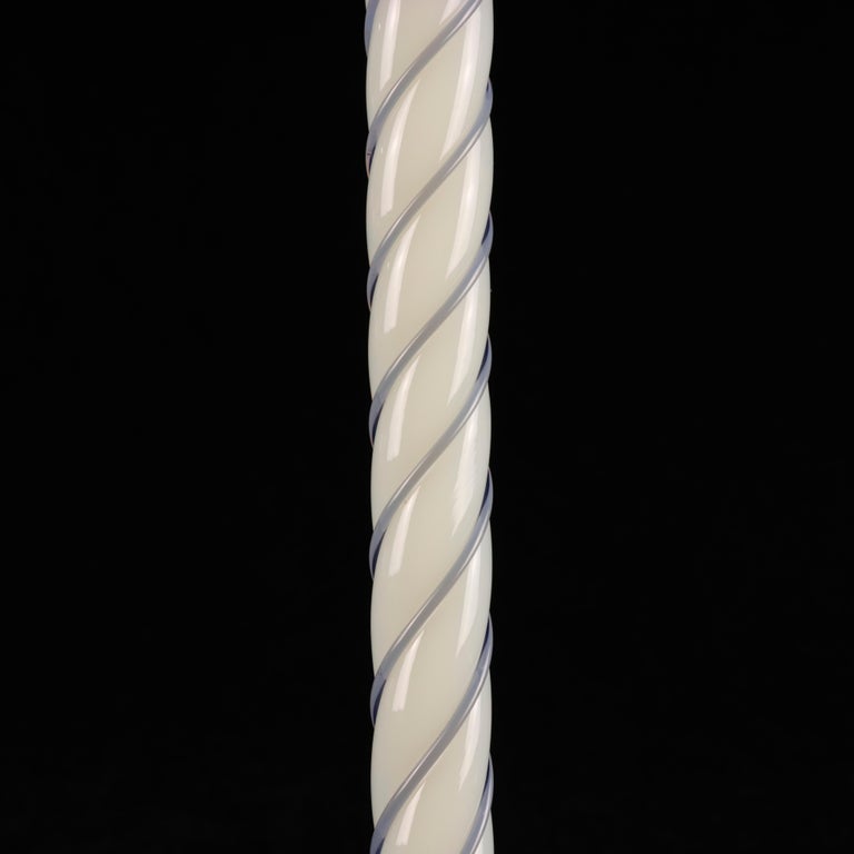 Vintage Pair of H.C. Fry Foval Hand Blown Art Glass Candlesticks, 20th ...