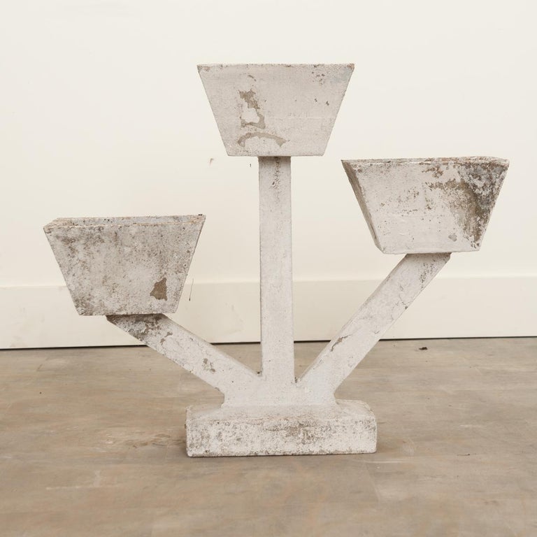 Vintage Pair of Art Deco Stone Planters For Sale at 1stDibs