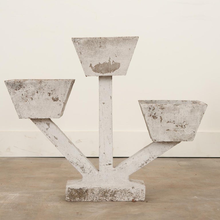 Vintage Pair of Art Deco Stone Planters For Sale at 1stDibs