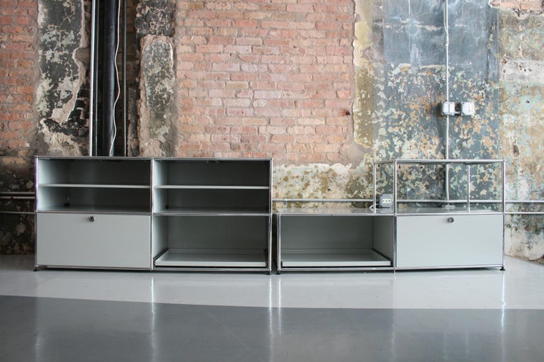 Vintage Pair of Cabinets / Credenzas by Fritz Haller for USM Haller ...