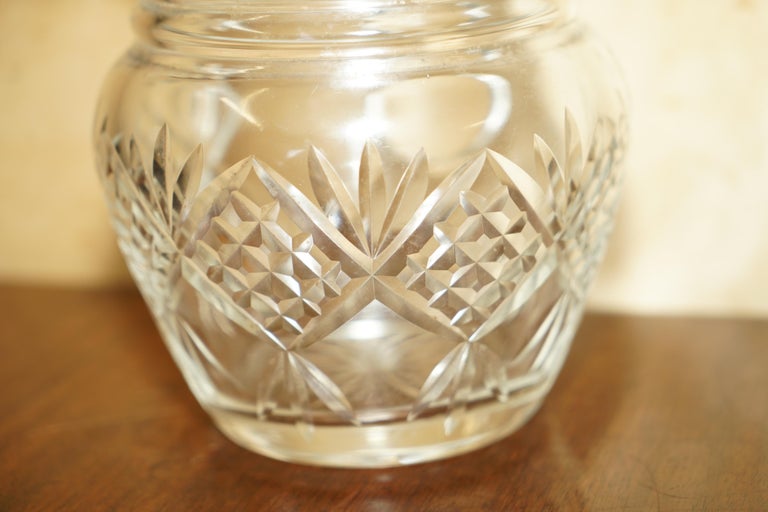 Vintage Pair of circa 1930's Heavy Cut Glass Jug Art Deco Jugs ...