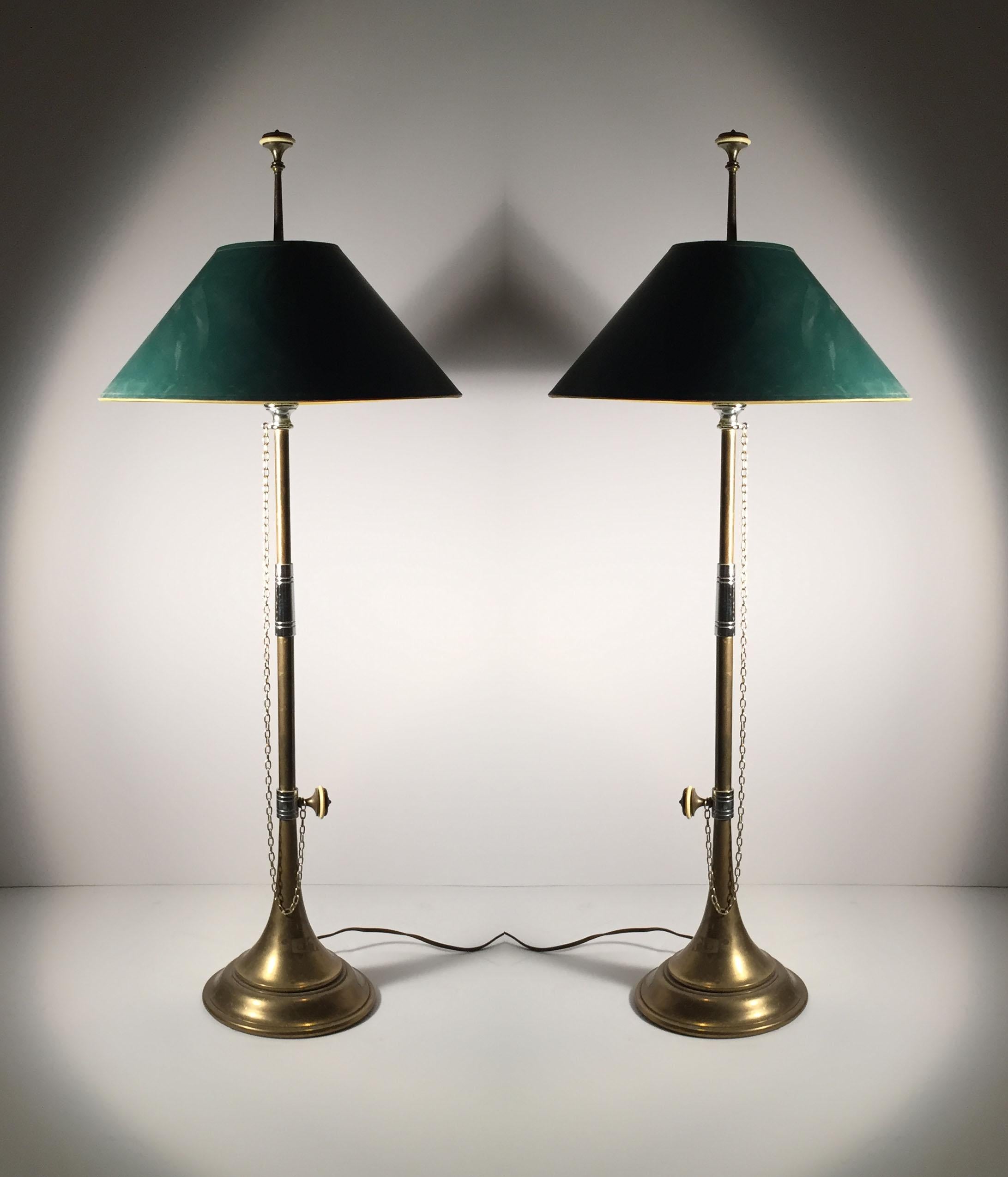 Vintage Pair of Classy Chapman Brass Trumpet Table Lamps at 1stDibs ...