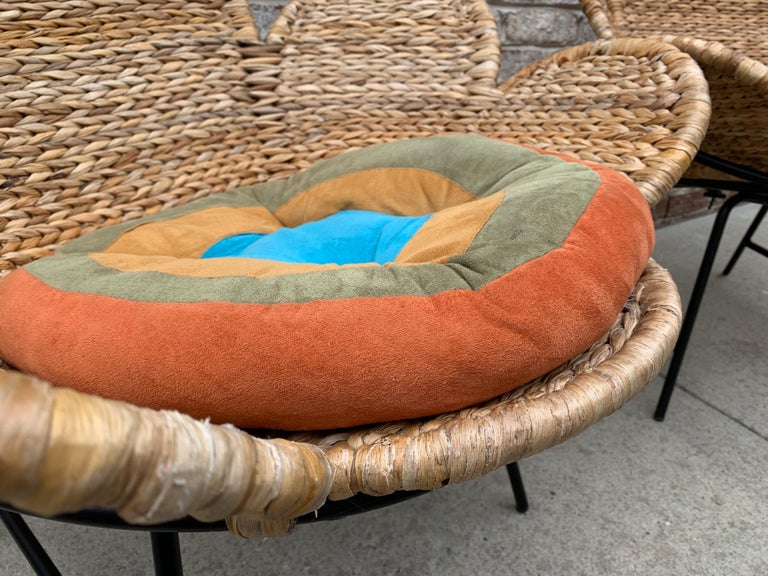 Vintage Pair of Daisy Design Woven Jute Chairs at 1stDibs