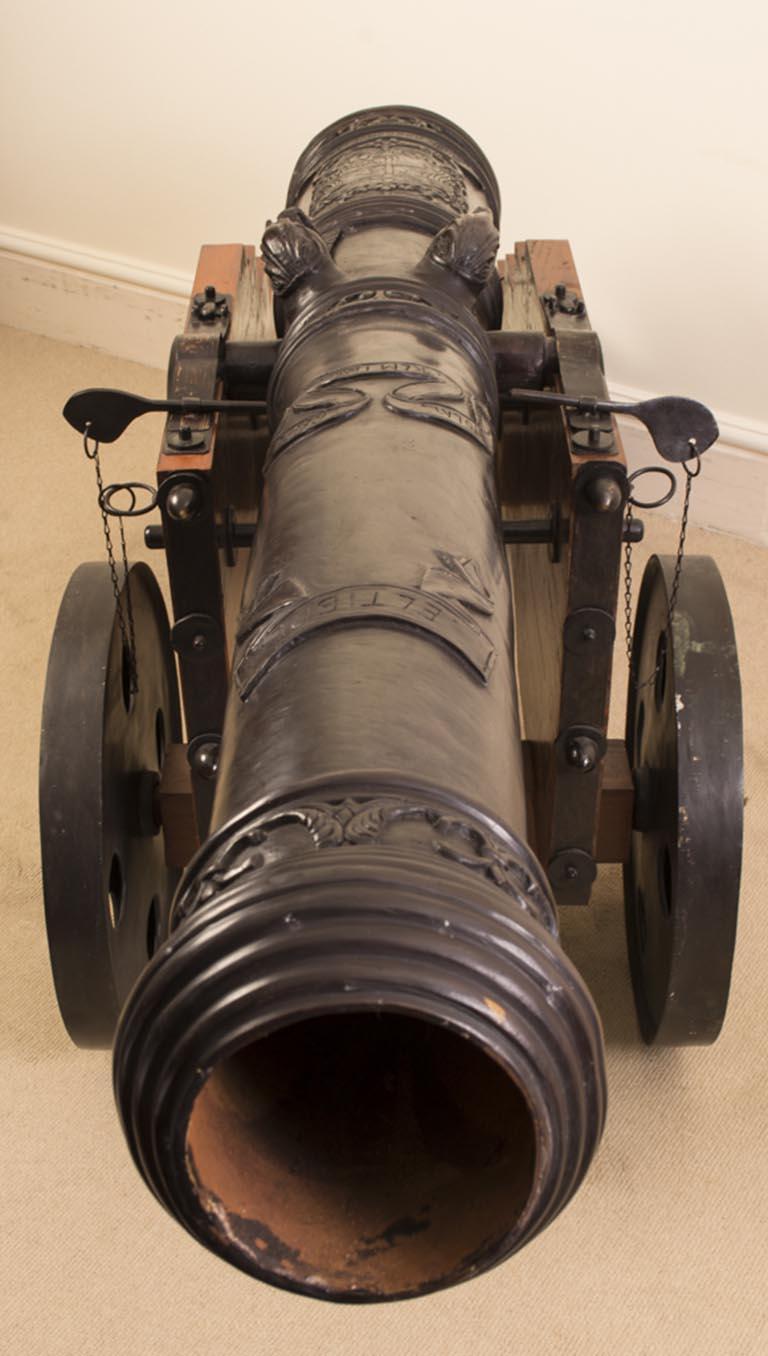 Vintage Pair of Decorative 6ft Bronze Artillery Cannons 20th Century at ...