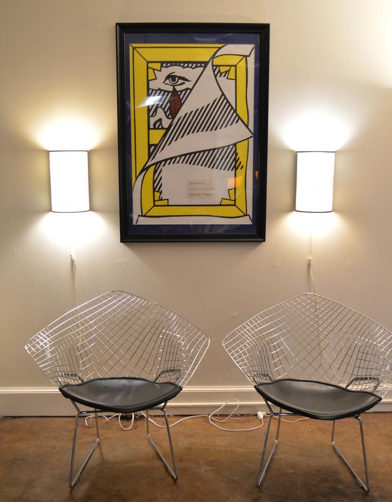 Ron Rezek Vintage Pair of Perforated Metal Sconces For Sale at 1stDibs