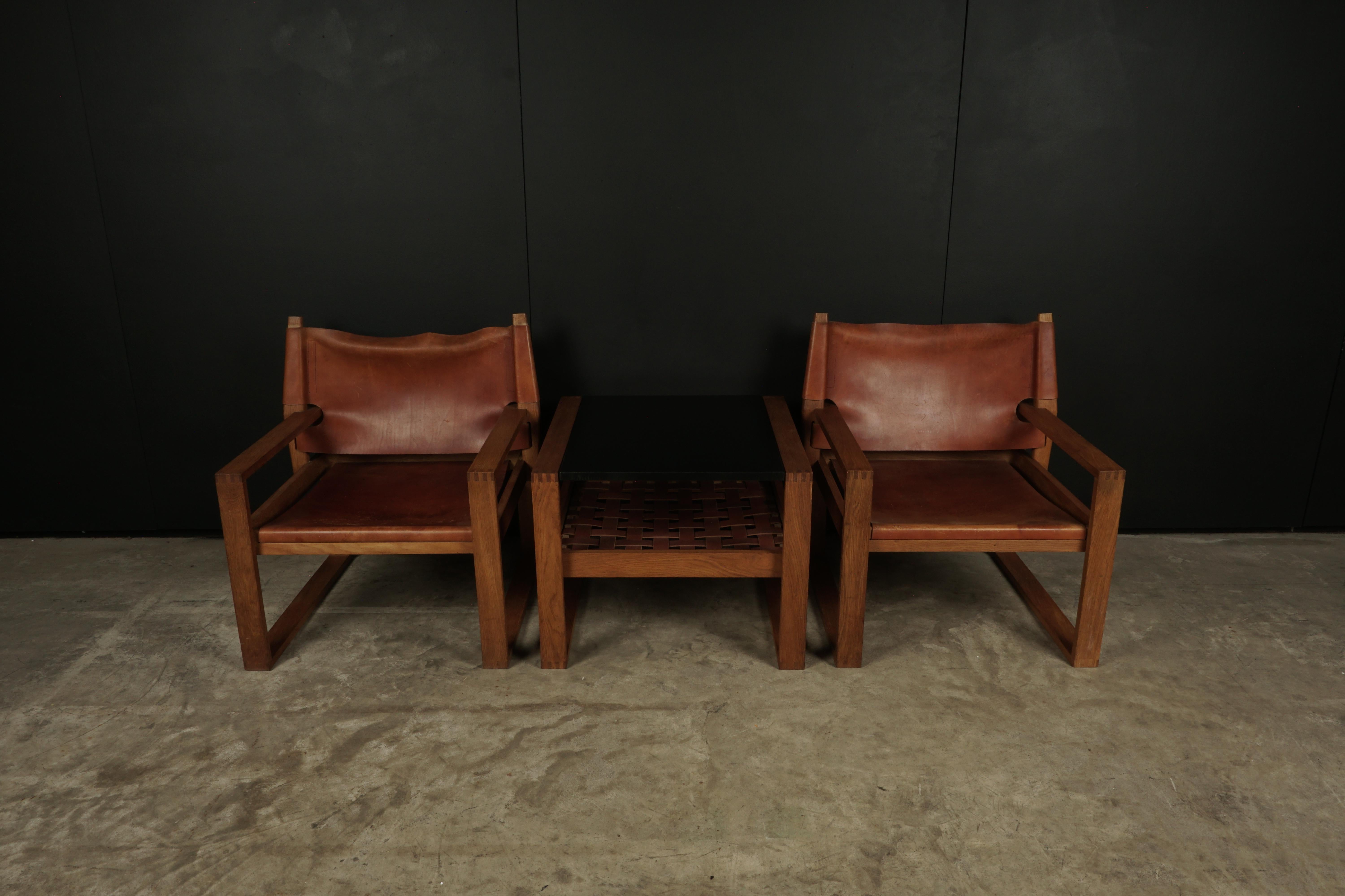 Vintage Pair of Safari Chairs Designed by Svend Frandsen, Denmark ...