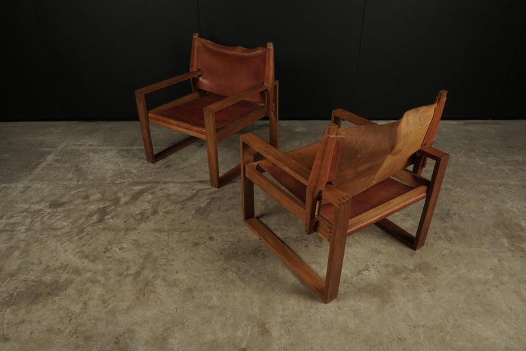 Vintage Pair of Safari Chairs Designed by Svend Frandsen, Denmark ...