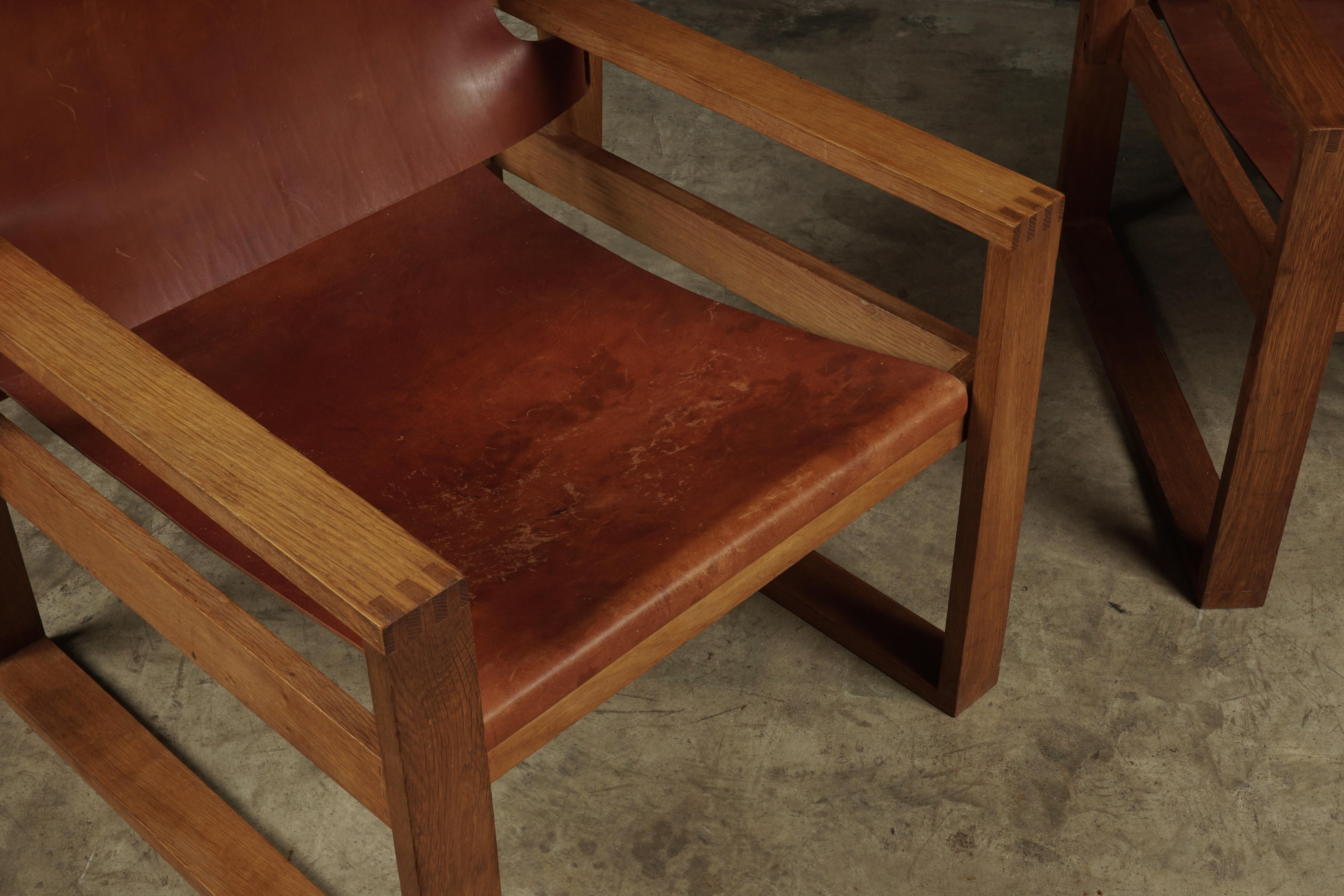 Vintage Pair of Safari Chairs Designed by Svend Frandsen, Denmark ...