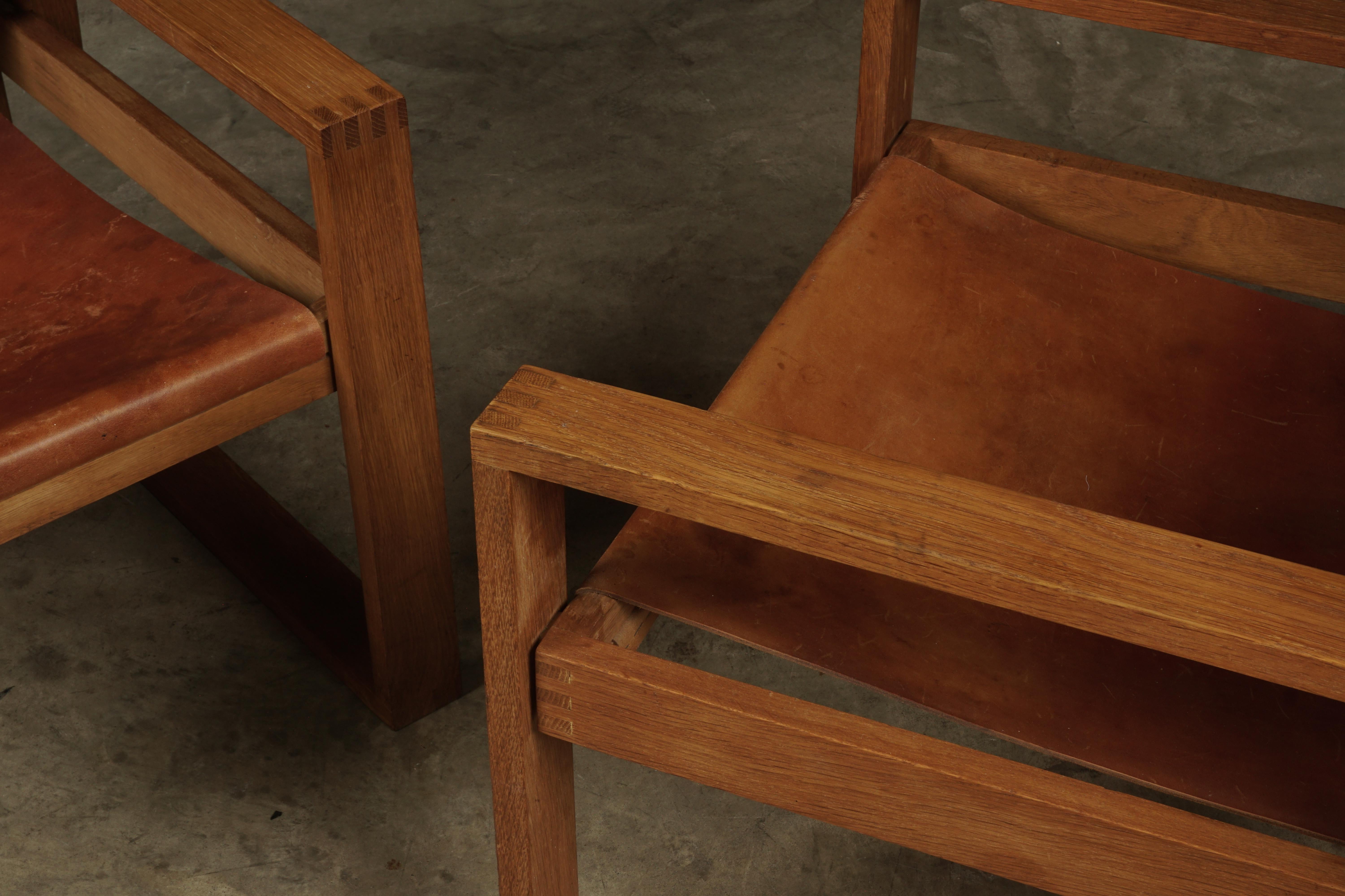 Vintage Pair of Safari Chairs Designed by Svend Frandsen, Denmark ...