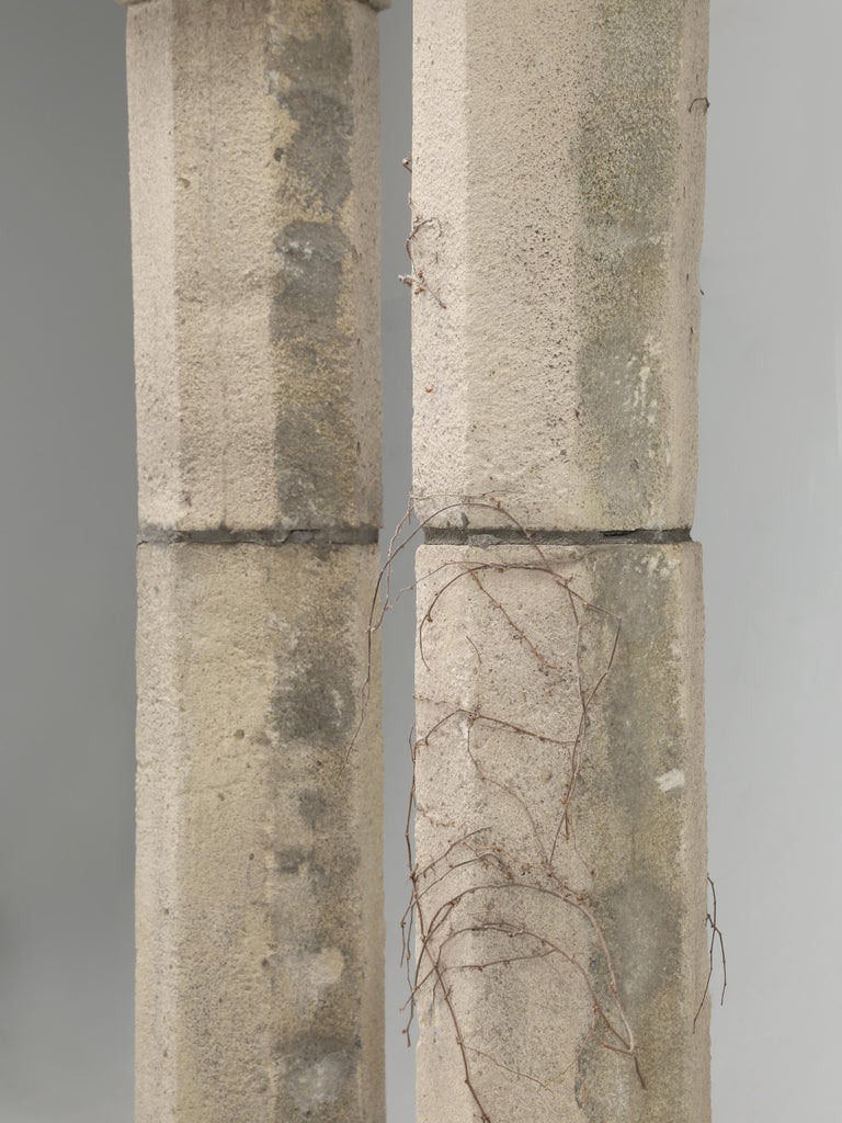 Vintage Pair of Stone Composition Columns from England Made from ...