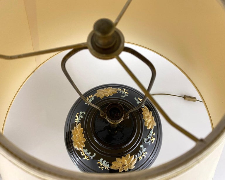 Vintage Pair Of Table Lamps 1980s Bronze And Porcelain Paired Lamps ...