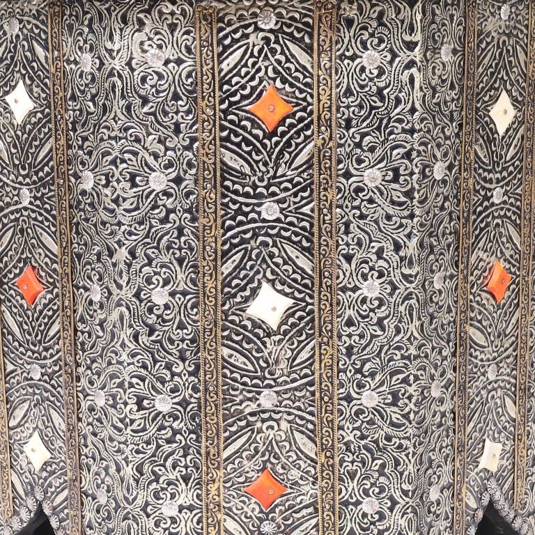 Vintage Pair of Turkish Metal Work and Bone Stands or Tables For Sale ...