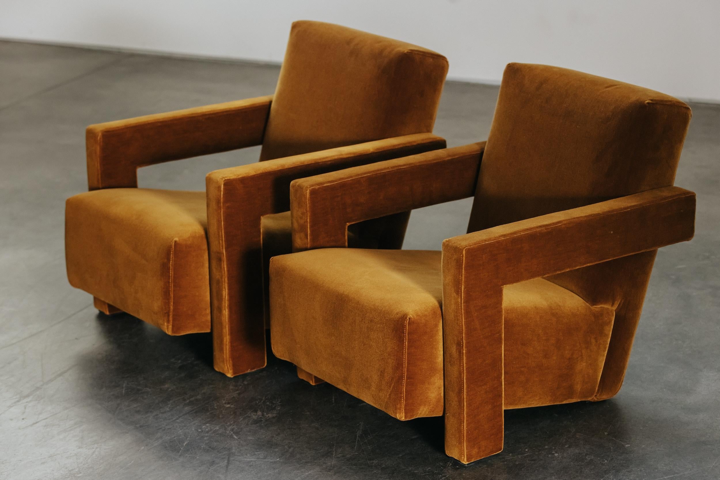 Vintage Pair Of Utrecht Chairs By Gerrit Rietveld, Netherlands 1970s ...