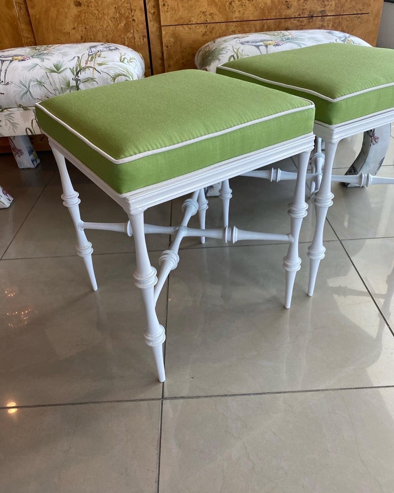 Vintage Pair Phyllis Morris Metal Outdoor Benches Newly Powdercoated ...