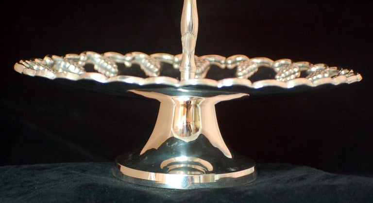 Vintage Pair Silver Plated Tiered Cake / Biscuit Stands 20th C For Sale ...