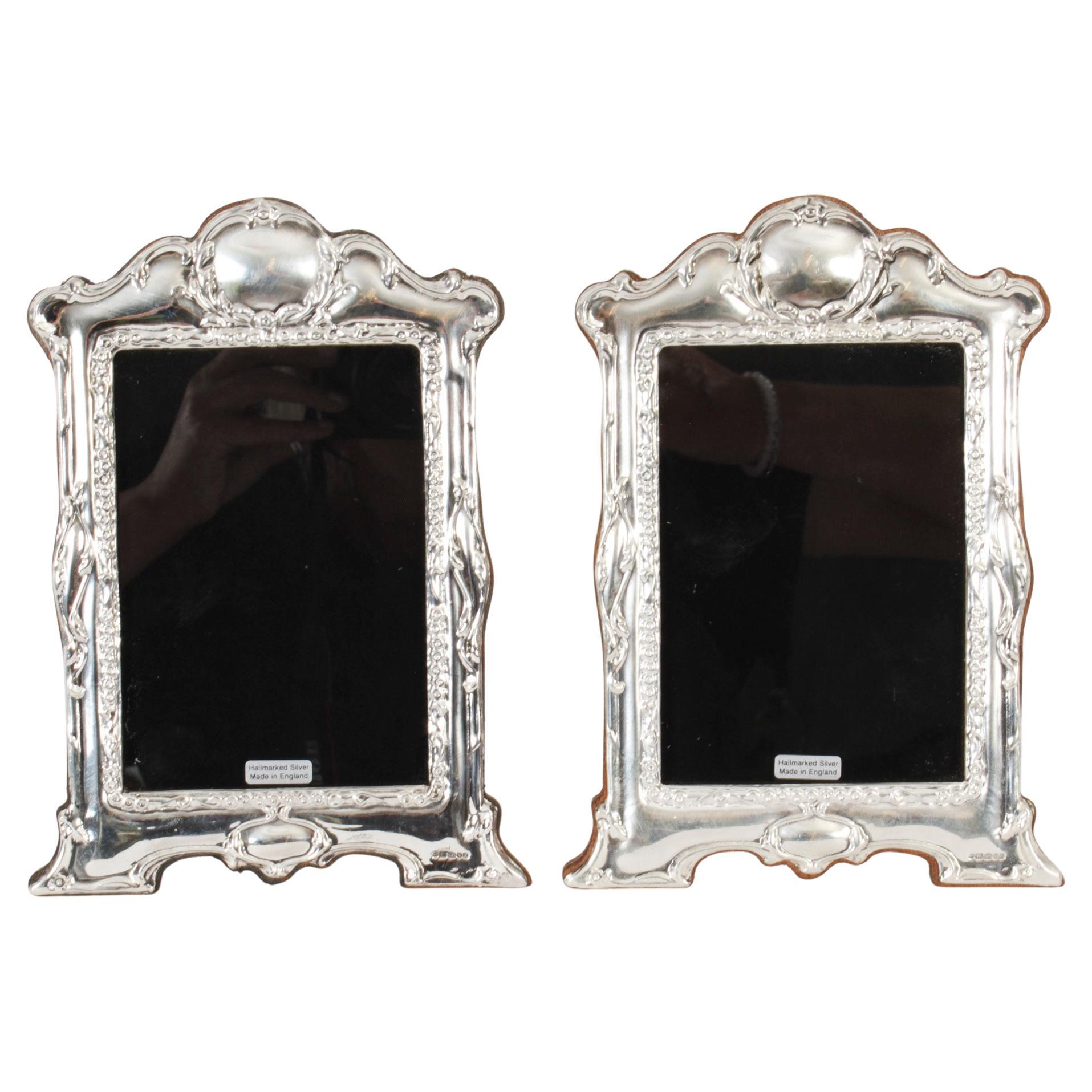 Pair of Chinese Export Silver Photo Frames at 1stDibs