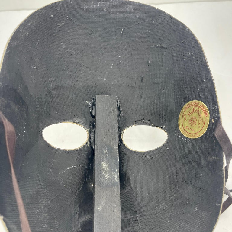 Vintage Pair Venetian Masquerade Mask on Opera Sticks For Sale at 1stDibs