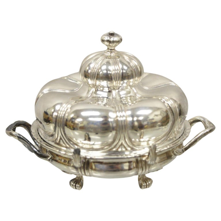 Vintage Pairpoint Silver Plated Covered Butter Bowl Covered Dish with ...