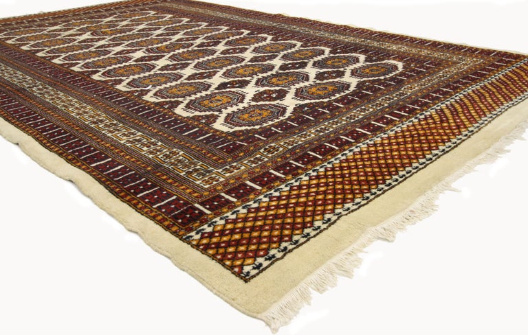 Vintage Pakistani Bokhara Rug with Modern Tribal Style For Sale at 1stDibs