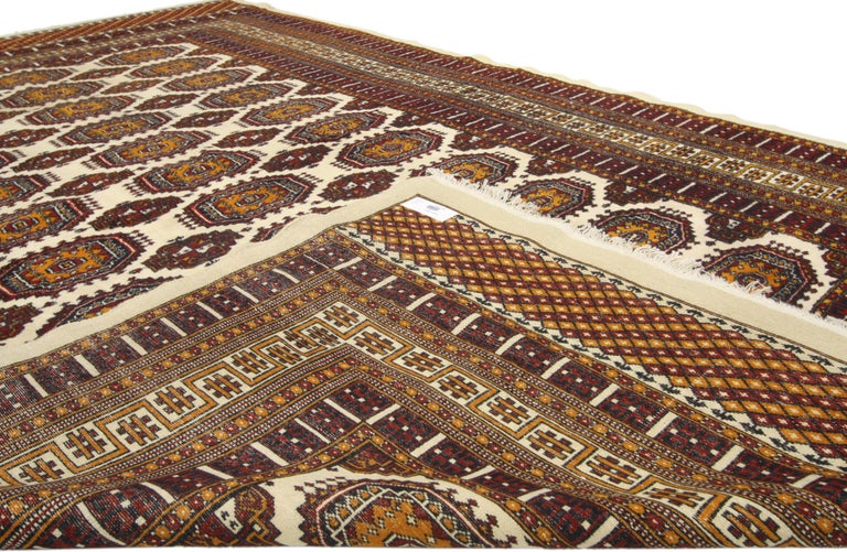 Vintage Pakistani Bokhara Rug with Modern Tribal Style For Sale at 1stDibs