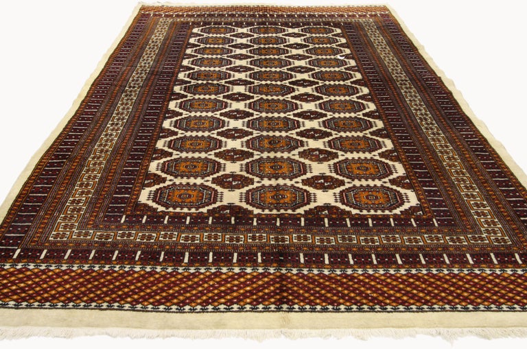 Vintage Pakistani Bokhara Rug with Modern Tribal Style For Sale at 1stDibs