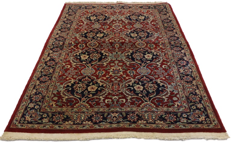 Vintage Pakistani Rug with Floral Bouquets and Persian Design For Sale ...