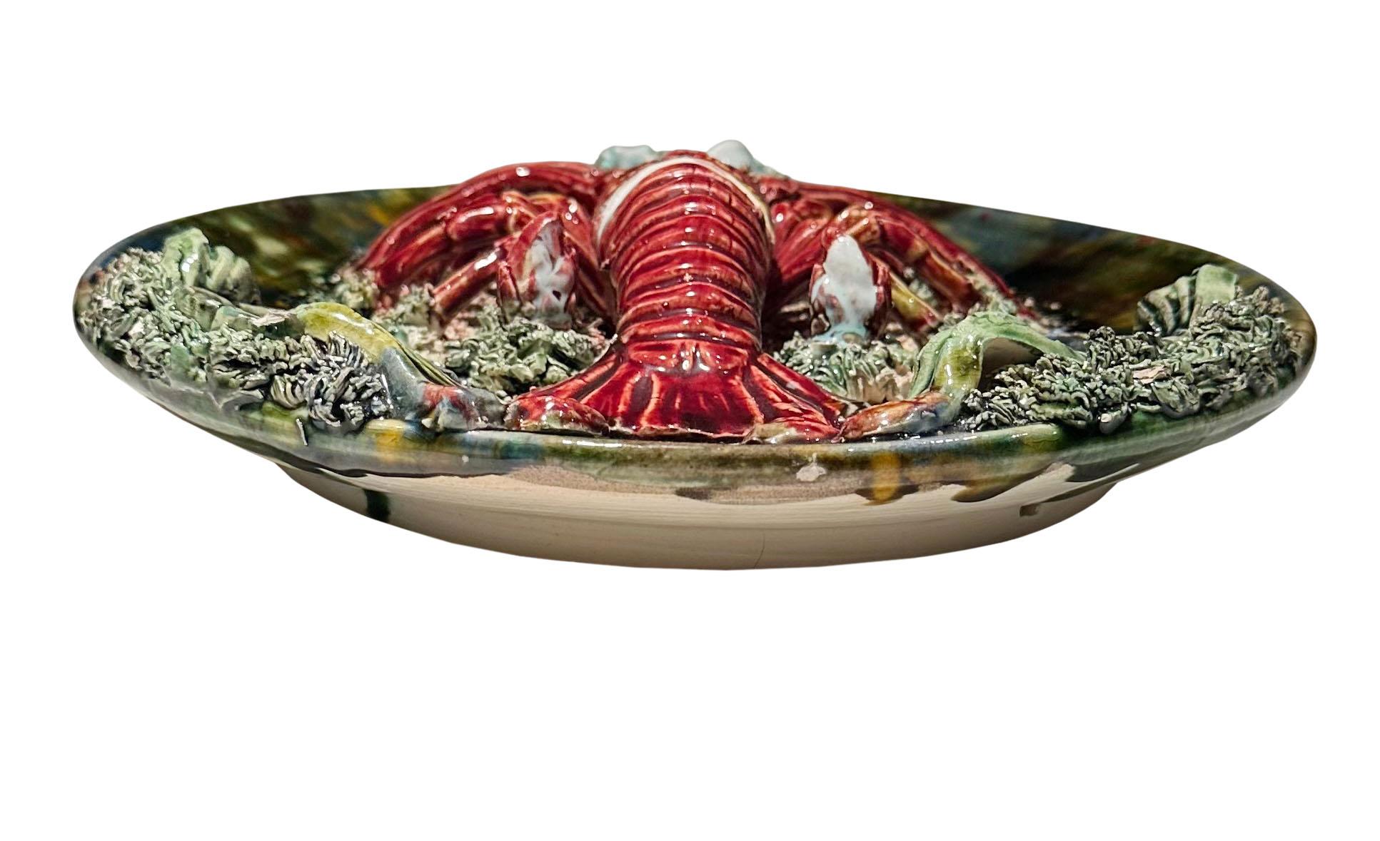 Vintage Palissy Majolica Lobster Plate, Caldas Da Rainha, Portugal For ...