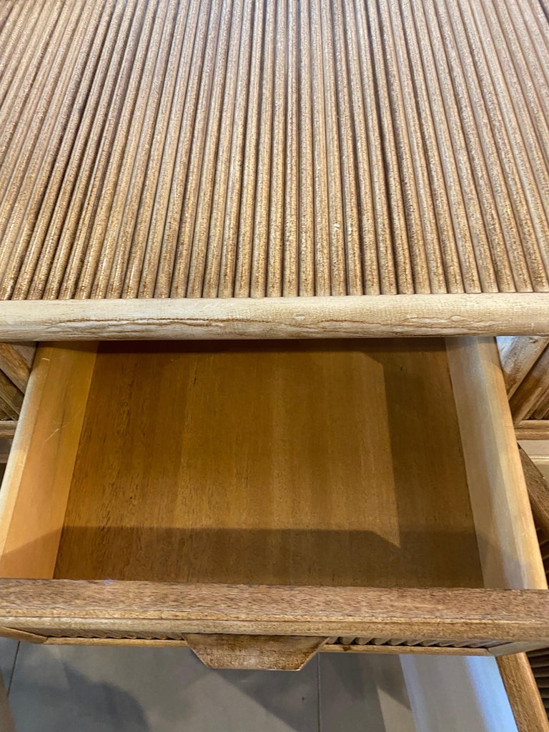 Vintage Palm Beach Bamboo Pencil Reed Credenza Cabinet Buffet Drawers ...