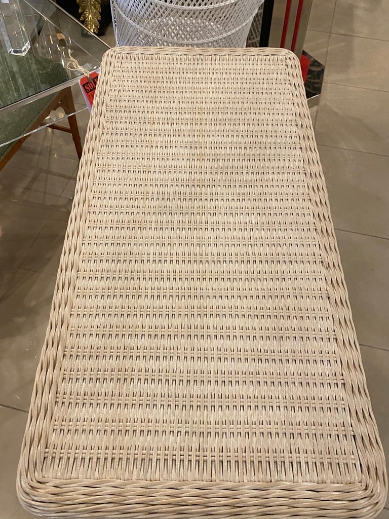 Vintage Palm Beach Wicker Chest of 4 Drawers Dresser Shell Pulls at ...