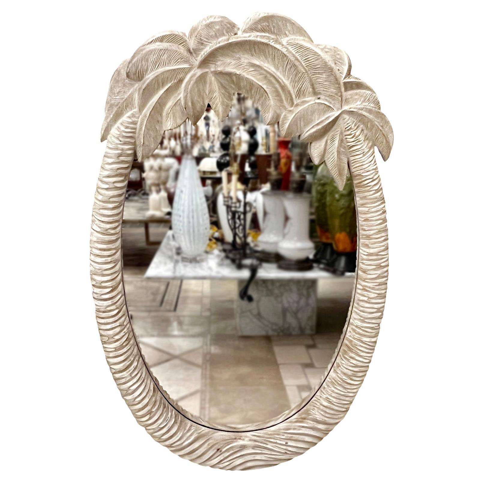 Vintage Palm Tree Mirror For Sale at 1stDibs