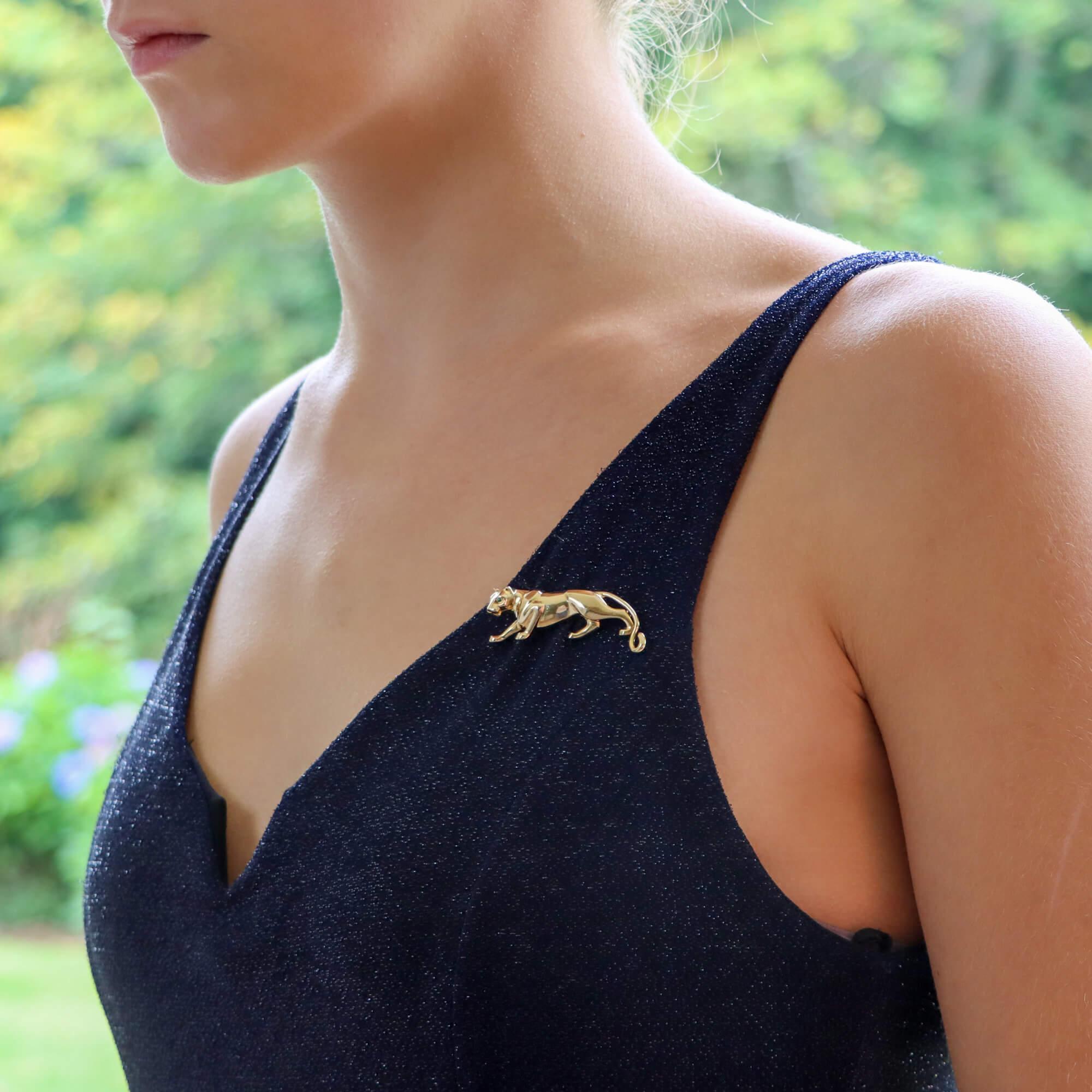 Vintage Panthère De Cartier Emerald Eyed Panther Brooch at 1stDibs | cartier panthere brooch ...