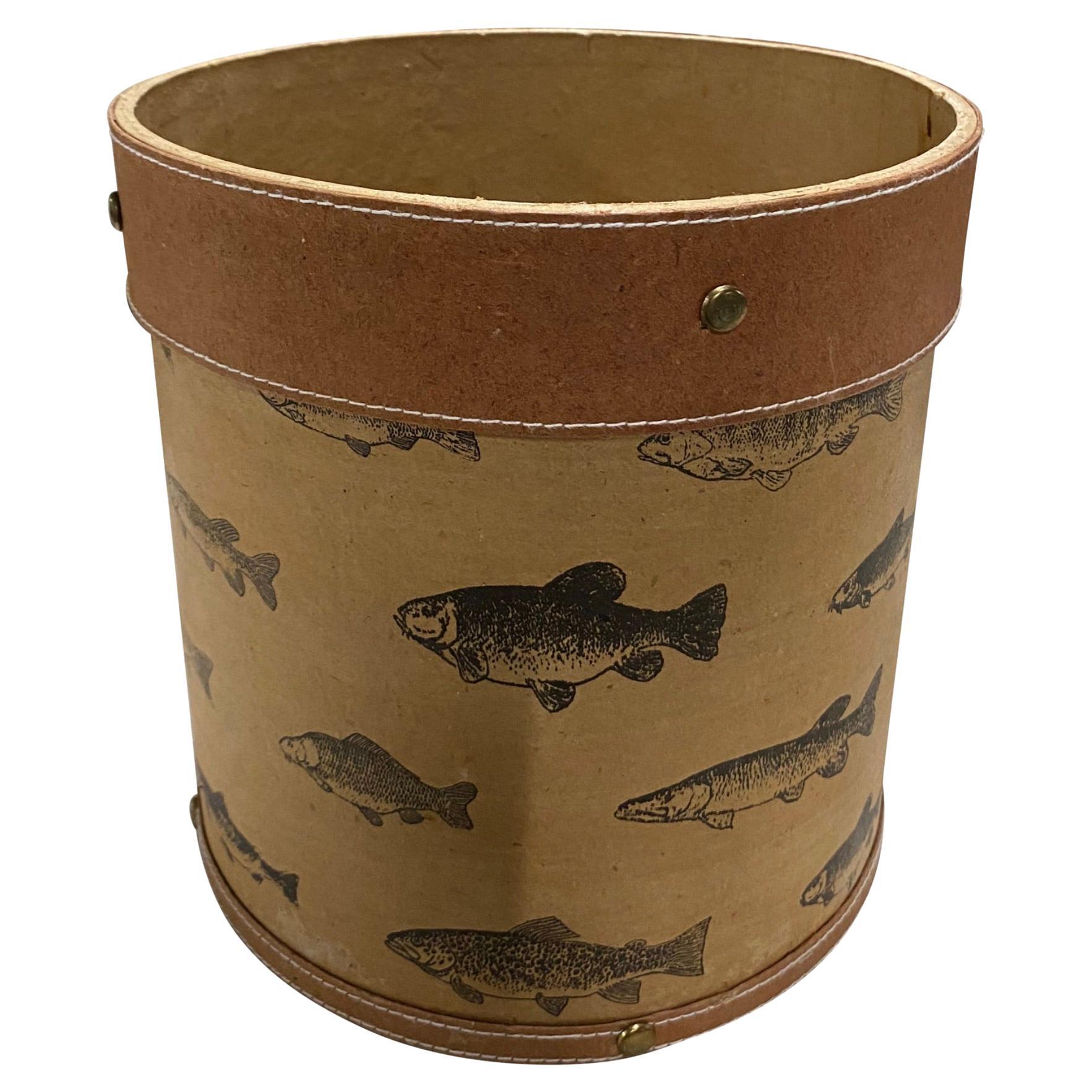 Woven Maroon Wastebin For Sale at 1stDibs