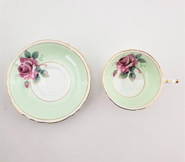 Vintage Paragon Double Warrant Bone China Teacup and Saucer with Red ...