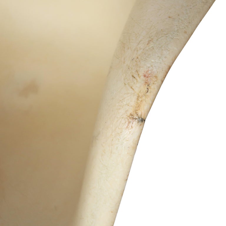 Vintage Parchment Eames Fiberglass Armchair for Herman Miller at 1stDibs