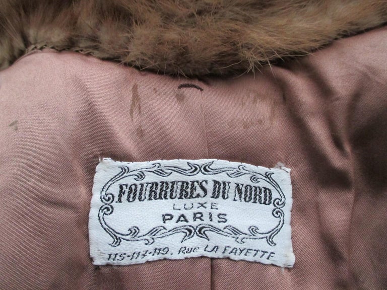 Vintage Paris Chevron Mink fur coat at 1stDibs