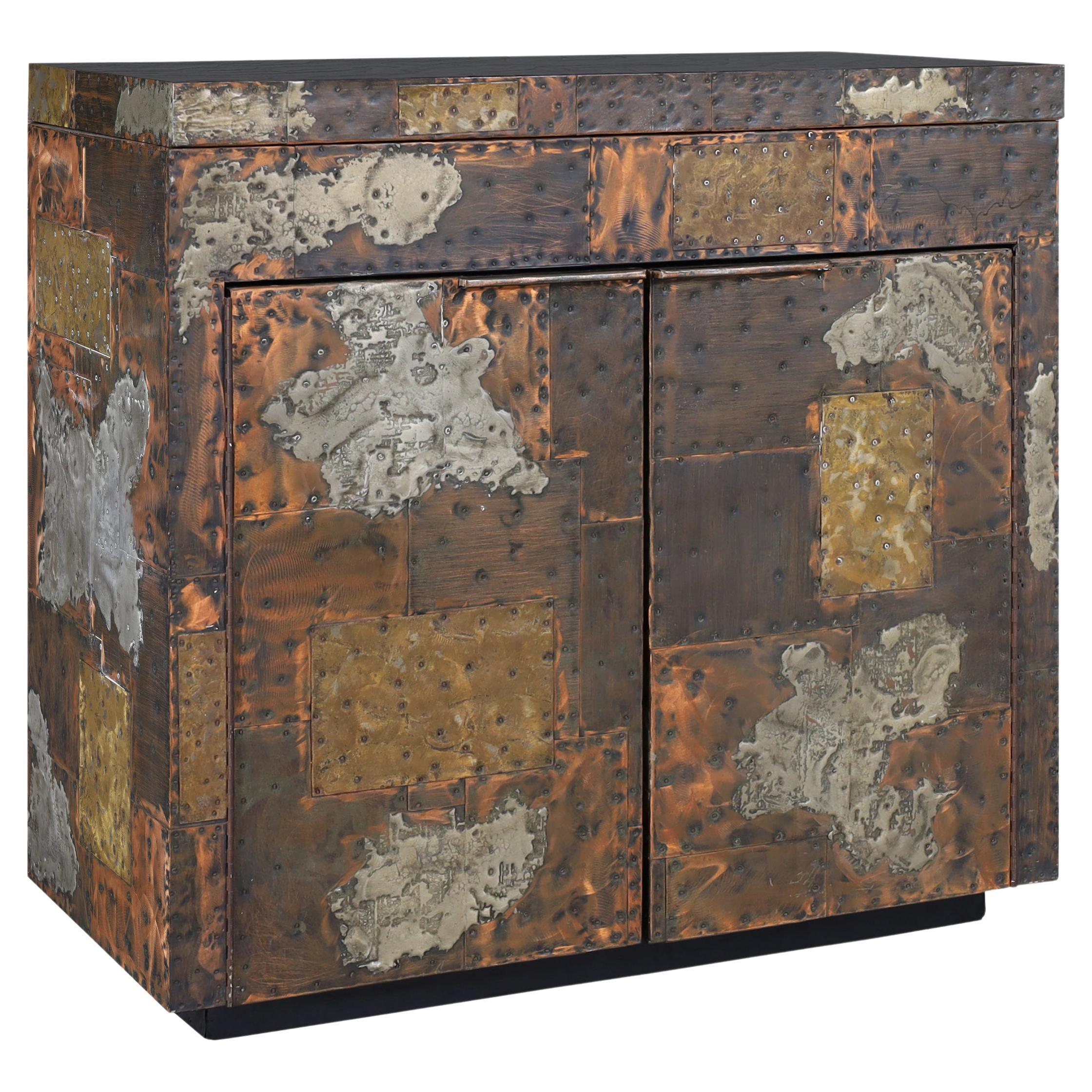 Paul Evans Flip-Top Cityscape Bar Cabinet at 1stDibs