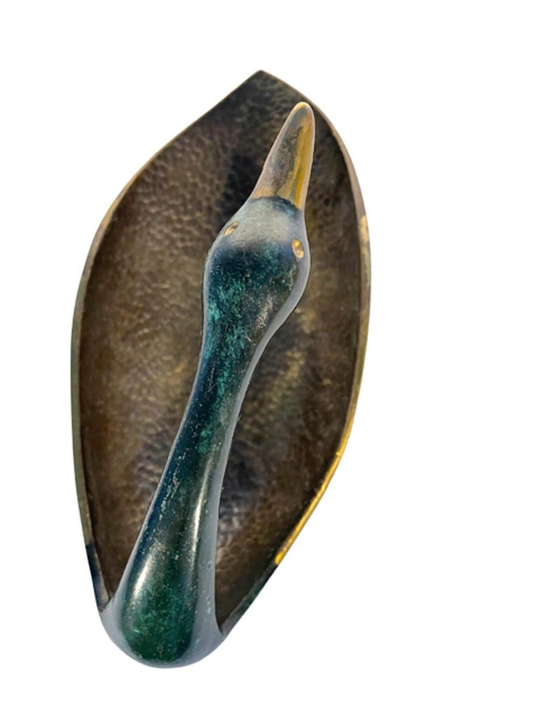Vintage Patinated Bronze Cigar Ashtray of Swan Form by Pal-Bell For ...