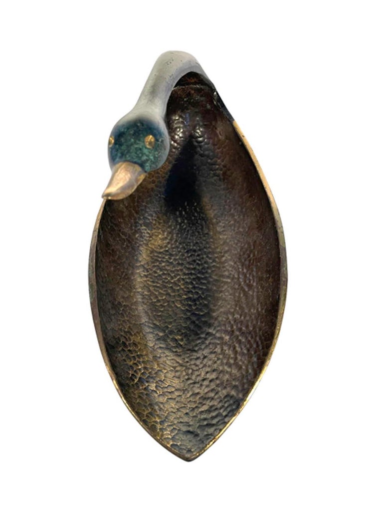 Vintage Patinated Bronze Cigar Ashtray of Swan Form by Pal-Bell For ...