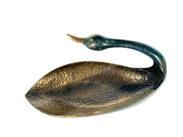 Vintage Patinated Bronze Cigar Ashtray of Swan Form by Pal-Bell For ...