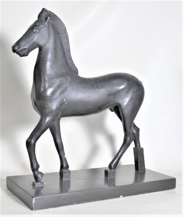Vintage Patinated Plaster Greco-Roman Stylized Horse Museum Model or ...