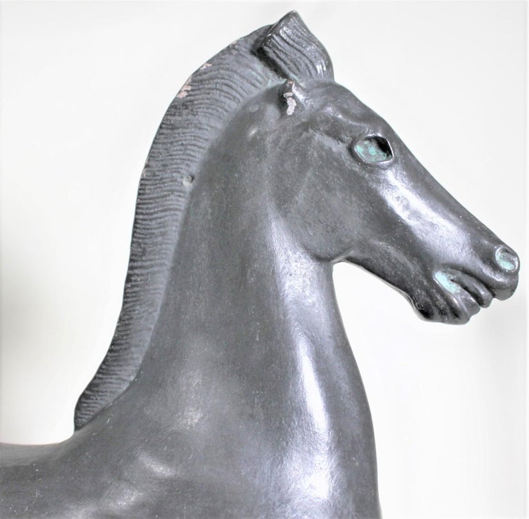 Vintage Patinated Plaster Greco-Roman Stylized Horse Museum Model or ...