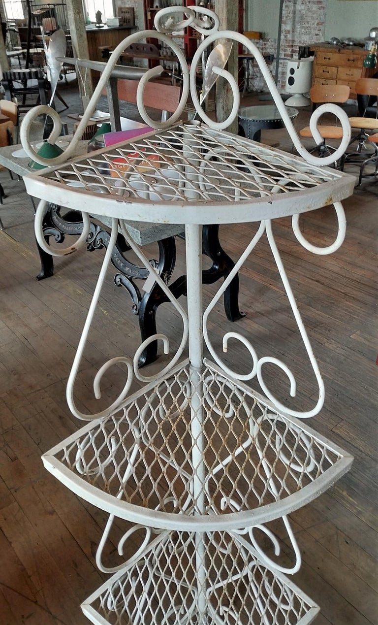 Vintage Patio Plant Stand and Occasional Tables For Sale at 1stDibs