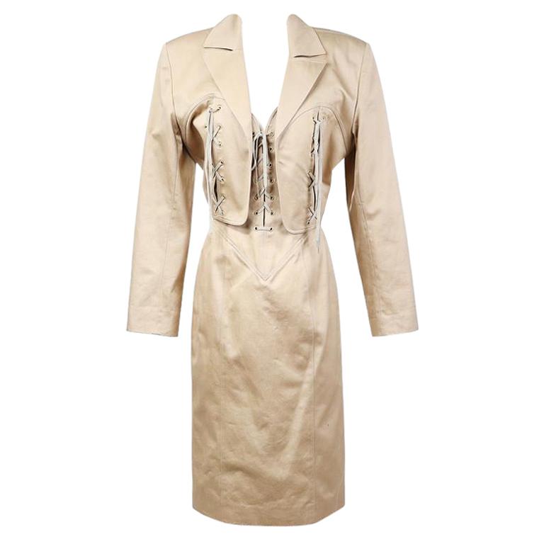 Vintage Patrick Kelly Corset Dress Suit Circa 1980's at 1stDibs