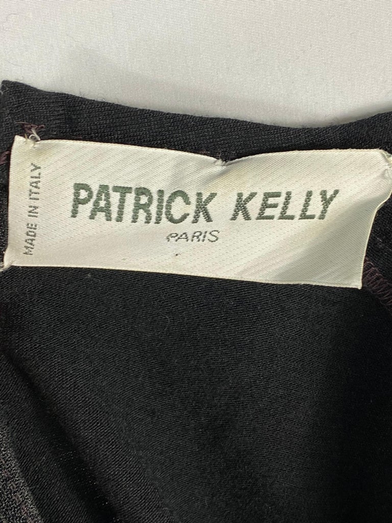 Vintage PATRICK KELLY Paris Black Long Sleeve Wool Mini Dress Size 42 ...