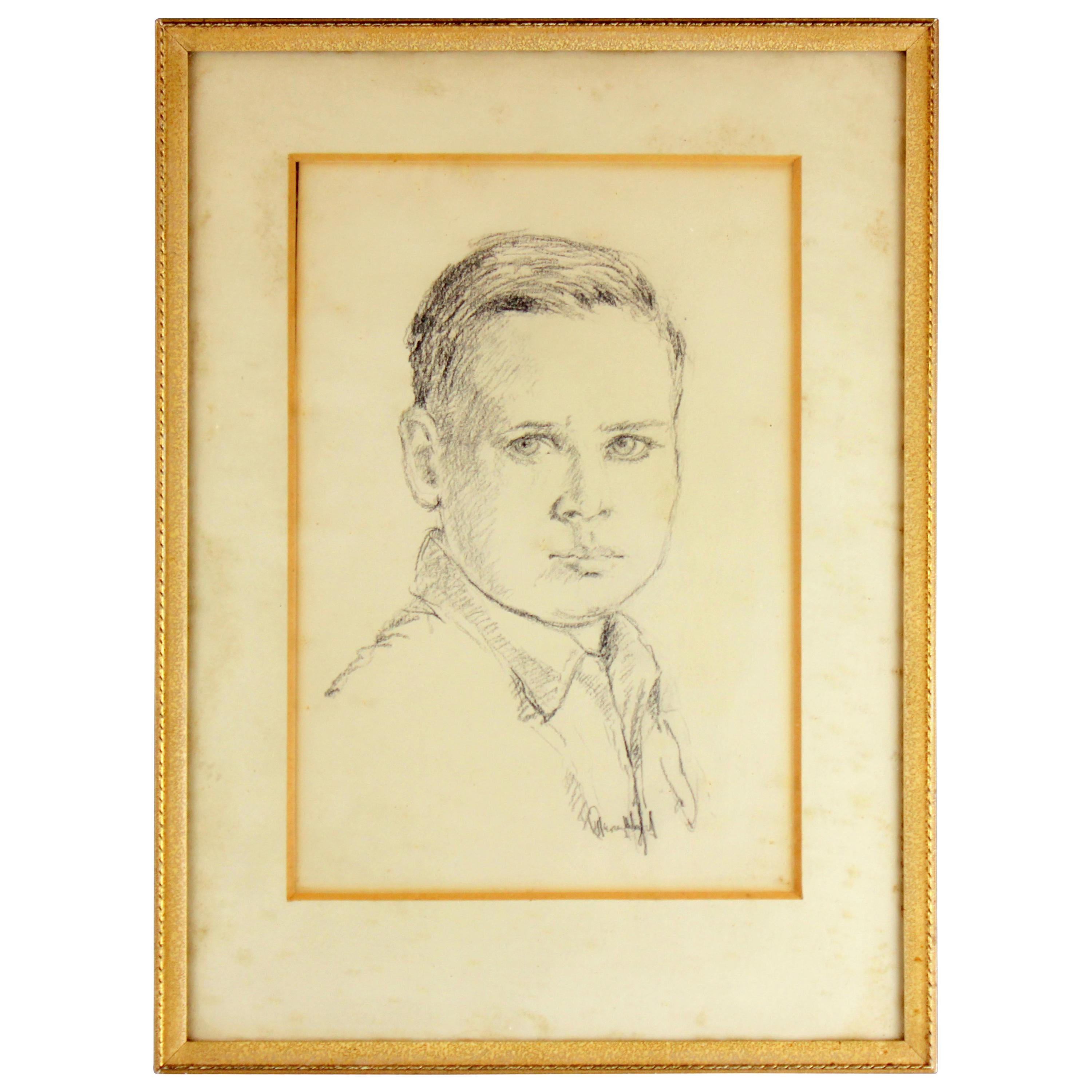 Sandpaper Drawing of Mt Vernon at 1stDibs