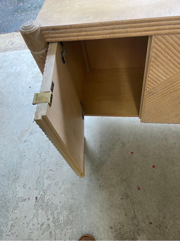 Vintage Pencil Reed Modernist Cabinet For Sale at 1stDibs